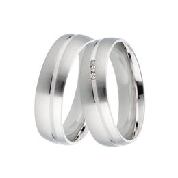 DOOSTI Unisex DOOSTI Trauring &raquo;Schmuck Geschenk Silber 925 Trauring Ehering Partnerring LIEBE&laquo; Made in Germany, wahlweise mit oder ohne Brillanten 