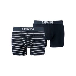 Levi's Levi's Herren Boxershorts Packung, 2er-Pack, mit breitem Logobund blau M