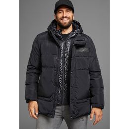 Bruno Banani Damen Winterjacke mit Kapuze w&auml;rmendes Material, hochschlie&szlig;ender Kragen, verstellbare Kapuze schwarz S