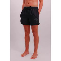 JOOP! Herren JOOP! Badeshorts &raquo;Solid&laquo; Cornflower-Logo, kurze Seitenschlitze schwarz XL, N-Gr