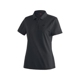 Maier Sports Damen Funktionsshirt &raquo;Ulrike&laquo; Damen Polo, pique Poloshirt, schnelltrocknendes Outdoor-Shirt schwarz 42