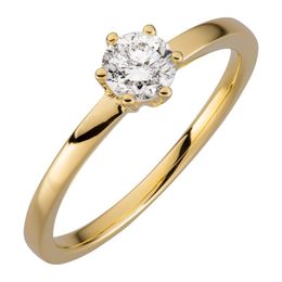 OROLINO Damen Fingerring &raquo;Gold 750 mit nat&uuml;rlichem Brillant 0,50 ct.&laquo; gelb
