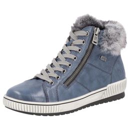 Remonte Damen Winterboots , Plateau, Outdoorschuh Schn&uuml;rboots mit wasserabweisender TEX-Membran blau 42