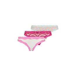 Lscn By Lascana Damen LSCN by LASCANA String 3er Pack, mit hochwertiger Spitze abgesetzt 44/46