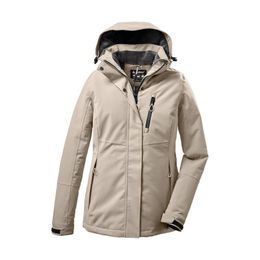 Killtec Damen Outdoorjacke &raquo;KOW 140 WMN JCKT&laquo; Wasserdichte Damenjacke, atmungsaktiv, abnehmbare Kapuze beige 44