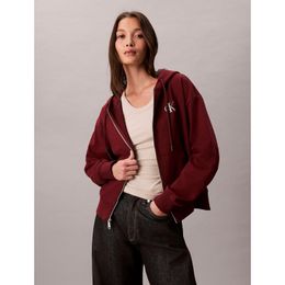 Calvin Klein Jeans Damen Sweatjacke &raquo;MNLG FRNCH TRRY FZ B&laquo; Mit Rundhalsausschnitt S (38)
