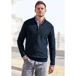 AUTHENTIC LE JOGGER Herren AUTHENTIC LE JOGGER Troyer Pullover mit Stehkragen und Rei&szlig;verschluss blau S (44/46)
