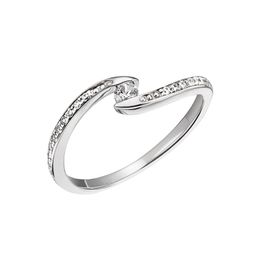 Firetti Damen Fingerring &raquo;Schmuck Geschenk Silber 925 Silberring Ring Welle glitzernd&laquo; mit Zirkonia (synth.) silber