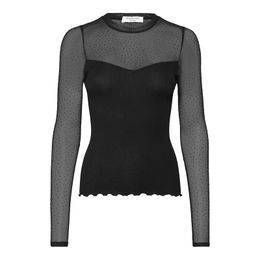 rosemunde Damen rosemunde Langarmshirt &raquo;Bernadine Shirt&laquo; Spitzeneinsatz an Brust und &Auml;rmeln, feminin, bequem, reine Baumwolle schwarz M