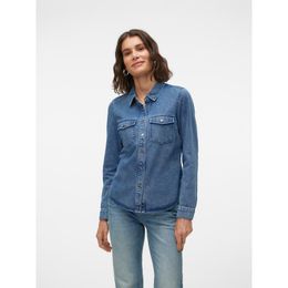 V&eacute;ro Moda Vero Moda Damen Jeansbluse &raquo;VMJENNIE LS DENIM SHIRT MIX NOOS&laquo; blau XS