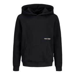 Jack & Jones Jack & Jones Junior Jungen Kapuzensweatshirt &raquo;JCOGRID SWEAT HOOD JNR&laquo;, mit kleinem Brust- und gro&szlig;em R&uuml;ckenmotiv schwarz 152