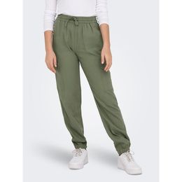 Only Damen Only Cargohose &raquo;ONLCARO MW LIN PULL-UP CARGO PNT NOOS&laquo; gr&uuml;n XS (34), L&auml;nge 32