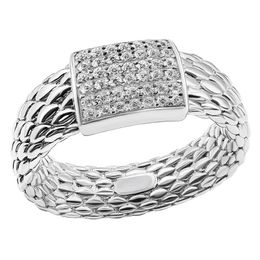 Firetti Damen Fingerring &raquo;Schmuck Geschenk Silber 925 Damenring Ring Milanaise&laquo; mit Zirkonia (synth.)