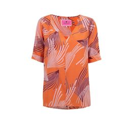 LIEBLINGSST&Uuml;CK Lieblingsst&uuml;ck Damen Schlupfbluse &raquo;EvrenL&laquo; mit trendigem Print orange 44