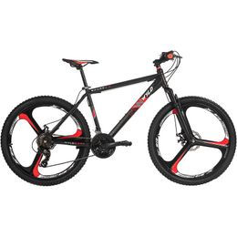 WYLD Mountainbike &raquo;Mountainbike Hardtail 26'' Sharp Schwarz-Rot 21 G&auml;nge RH 46 bzw. 51cm&laquo; 21 Gang Kettenschaltung schwarz Mountainbike