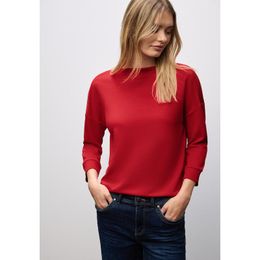Street One Damen Street One 3/4-Arm-Shirt Strick-Shirt mit U-Boot-Ausschnitt rot 38