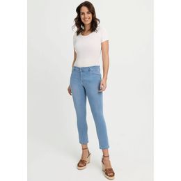 Wonderjeans Damen wonderjeans 7/8-Jeans &raquo;Ankle Straight&laquo; Slim Fit blau 46, L&auml;nge 27