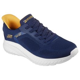 Skechers Herren Slip-On Sneaker &raquo;BOBS SQUAD CHAOS-SOLID STEP&laquo; Schlupfschuh, Slipper, Sneaker zum Schlupfen blau 44