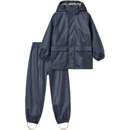 Wheat Jungen Wheat &raquo;Rainwear Ola Set&laquo; Set, 2 Stk. tlg. mit Kapuze mit passender Regenhose, wasserdicht und schmutzabweisend blau 140