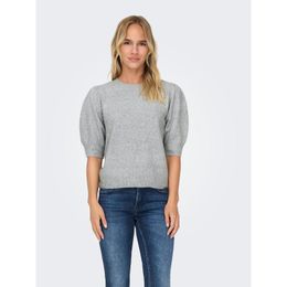 Only Damen Only Strickpullover &raquo;ONLRICA LIFE 2/4 PULLOVER KNT NOOS&laquo; Materialmix grau XS