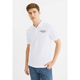 Jack & Jones Jack & Jones Junior Jungen Poloshirt &raquo;JJMAKOTO POLO SS JNR&laquo; wei&szlig; 140