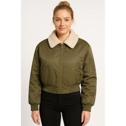 Only Damen Only Bomberjacke &raquo;ONLSURI LIFE WASHED BOMBER CC OTW&laquo; ohne Kapuze gr&uuml;n L