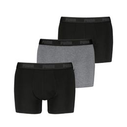 Puma Herren Puma Boxershorts &raquo;Puma MEN EVERYDAY BASIC BOXERS 3P&laquo; 3er Pack, Komfortabler elastischer Logobund grau L