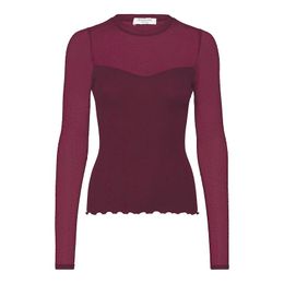 rosemunde Damen rosemunde Langarmshirt &raquo;Bernadine Shirt&laquo; Spitzeneinsatz an Brust und &Auml;rmeln, feminin, bequem, reine Baumwolle lila M