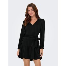 Only Damen Only Tunikakleid &raquo;ONLNEW ALENA LIFE L/S SHORT DRESS WVN&laquo; Sommerkleid schwarz S, N-Gr