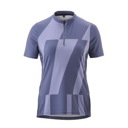 Gonso Damen Radtrikot &raquo;Adventure Jersey Halfzip W&laquo; Damen Fahrradtrikot kurzarm, R&uuml;ckentasche mit RV, Quick-Dry, Slim Fit blau 44
