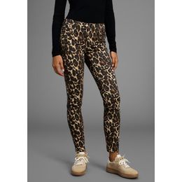 Laura Scott Damen 5-Pocket-Hose in modischem Leo-Print 42, N-Gr