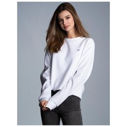 TRIGEMA Damen Sweatshirt &raquo;TRIGEMA Sweatshirt in Waffeloptik&laquo; wei&szlig; XL