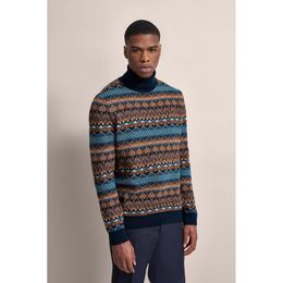 Bugatti Herren Bugatti Rollkragenpullover mit Multicolor-Muster braun XXL