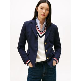 Tommy Hilfiger Damen Kurzblazer &raquo;PUNTO TONAL CREST SLIM BLAZER&laquo; blau 36