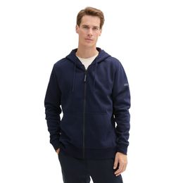 Tom Tailor Herren Tom Tailor Kapuzensweatjacke mit Kapuze blau XL