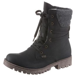 Rieker Damen Winterboots , Outdoorboots, Winterstiefelette, Profilsohle, mit TEX-Membran grau 40