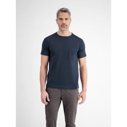 Lerros Herren Lerros Kurzarmshirt in Feinstrick blau M