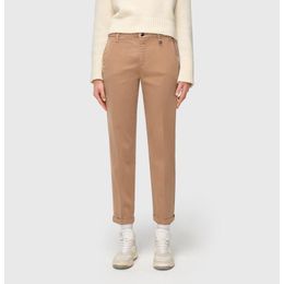 MAC Damen MAC Chinohose &raquo;CHINO turn up&laquo; mit dezentem Glanz, elegant und sportiv zugleich beige 44, N-Gr