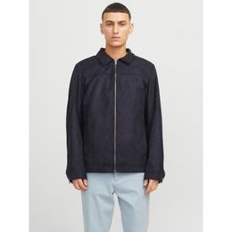 Jack & Jones Jack & Jones Herren Hemdjacke &raquo;JJEDYLAN SHACKET NOOS&laquo; ohne Kapuze mit Fly-Away Kragen schwarz L