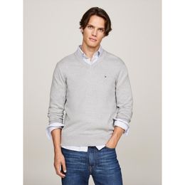 Tommy Hilfiger Herren &raquo;PIMA ORG CTN CASHMERE V NECK&laquo; grau L