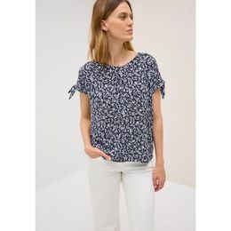 Cecil Damen Shirtbluse mit grafischem Muster blau XXL (46)