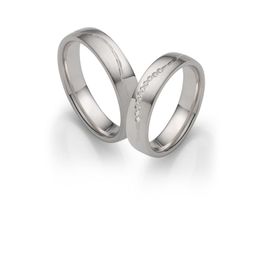 Firetti Damen Trauring &raquo;Schmuck Geschenk Silber 925 Hochzeit Ehering Partnerring "LIEBE"&laquo; Made in Germany - wahlweise mit oder ohne Zirkonia silber