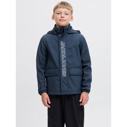 Jack & Jones Jack & Jones Junior Jungen Softshelljacke &raquo;JJEMATT SOFTSHELL HOOD SN JNR&laquo; mit Kapuze blau 128