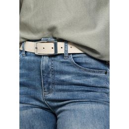 Laura Scott Damen Lederg&uuml;rtel f&uuml;r Damen im zeitlos edlem Design aus Velour-Leder - NEW beige