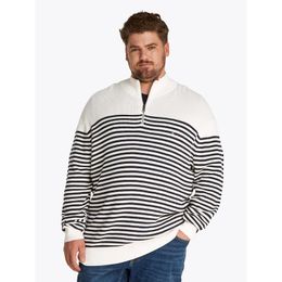Tommy Hilfiger Big & Tall Tommy Hilfiger Big & Tall Herren Troyer &raquo;BT-RACKING STRUCTURE ZIP MOCK-B&laquo; Gro&szlig;e Gr&ouml;&szlig;en, mit feiner Struktur blau XXL