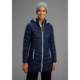 Kangaroos Damen Kangaroos Steppjacke mit Kapuze f&uuml;r den &Uuml;bergang, aus leichtem Webmaterial, figurbetonter Schnitt blau 36