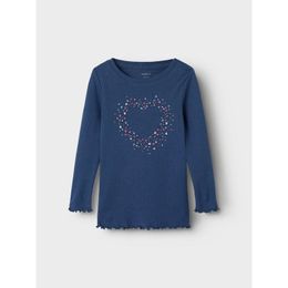 name it M&auml;dchen Longtop &raquo;NMFNIMMA LS SLIM TOP&laquo; blau 98