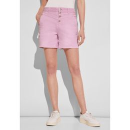 Street One Damen Street One Bermudas Sommerhose mit dekorativer Passe rosa 34, N-Gr