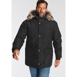 MAN'S WORLD Man's World Herren Parka mit Kapuze f&uuml;r die kalte Jahreszeit, strapazierf&auml;hig und schnelltrocknend schwarz L (52/54)