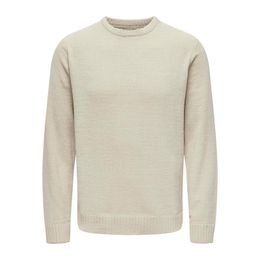Only & Sons Only & Sons Herren ONLY & SONS Strickpullover &raquo;ONSETHAN LIFE REG 7 CREW KNIT&laquo; silber XL